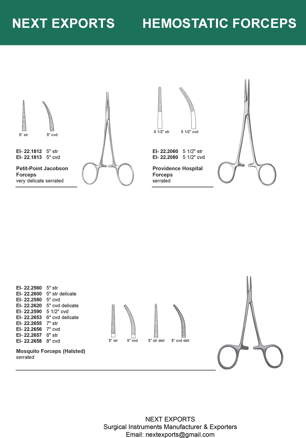 Hemostatic Forceps | Next Exports